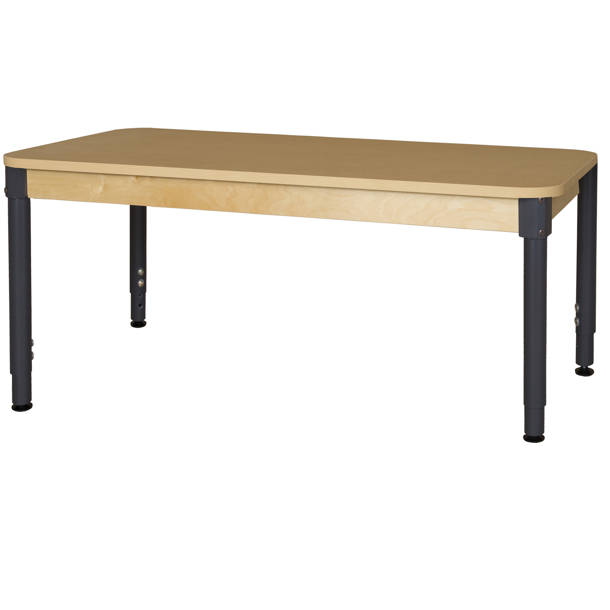 Wood Designs Hardwood Birch Tables Adjustable Height Rectangular Activity Table & Reviews | Wayfair